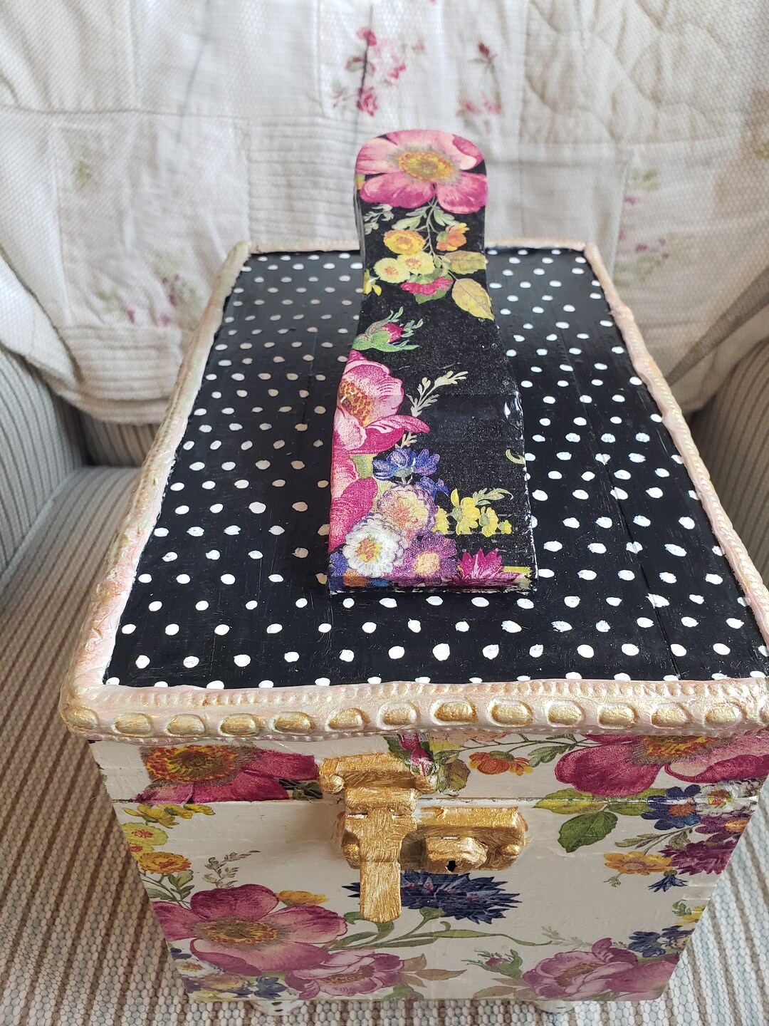 Vintage Handmade Shoe Shine Wooden Box Artist Designed - OOAK - Etsy