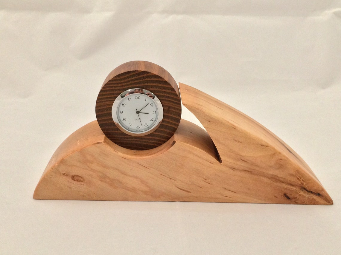 Modern Desk Clock Handmade - Etsy