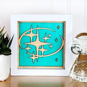 Mid Century Modern Sign, Mid Century Modern Starburst Wall Art, Retro ...