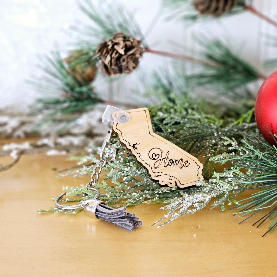 California Custom Keychain, Personalized State Keychain, Graduation ...