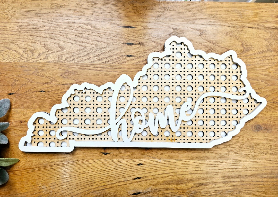 Kentucky State Shape Wall Art, Farmhouse, Cabin, Beach, or Cottage ...