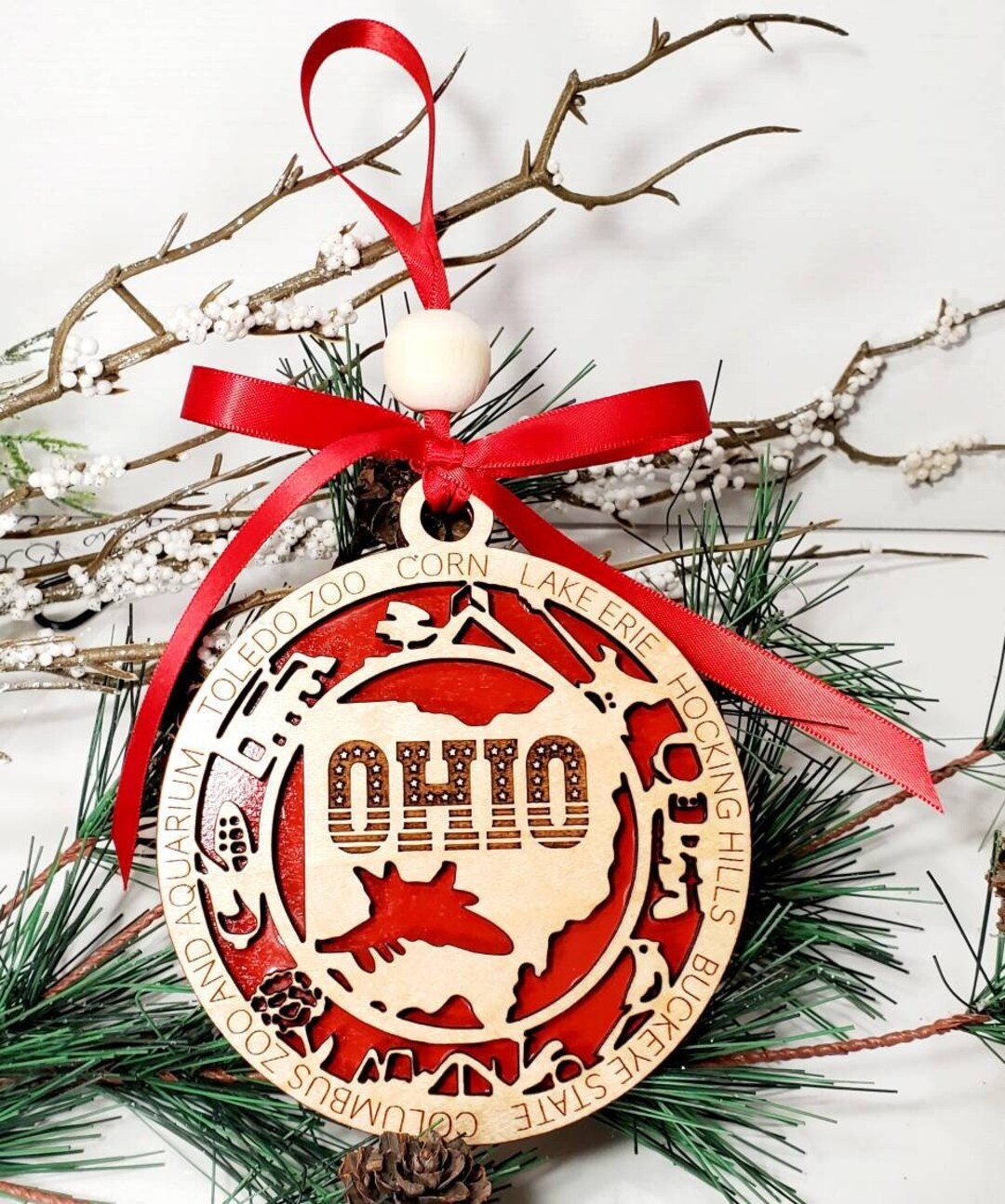 Ohio Christmas Ornament, Ohio Gift, 2024 Family Vacation Souvenir ...
