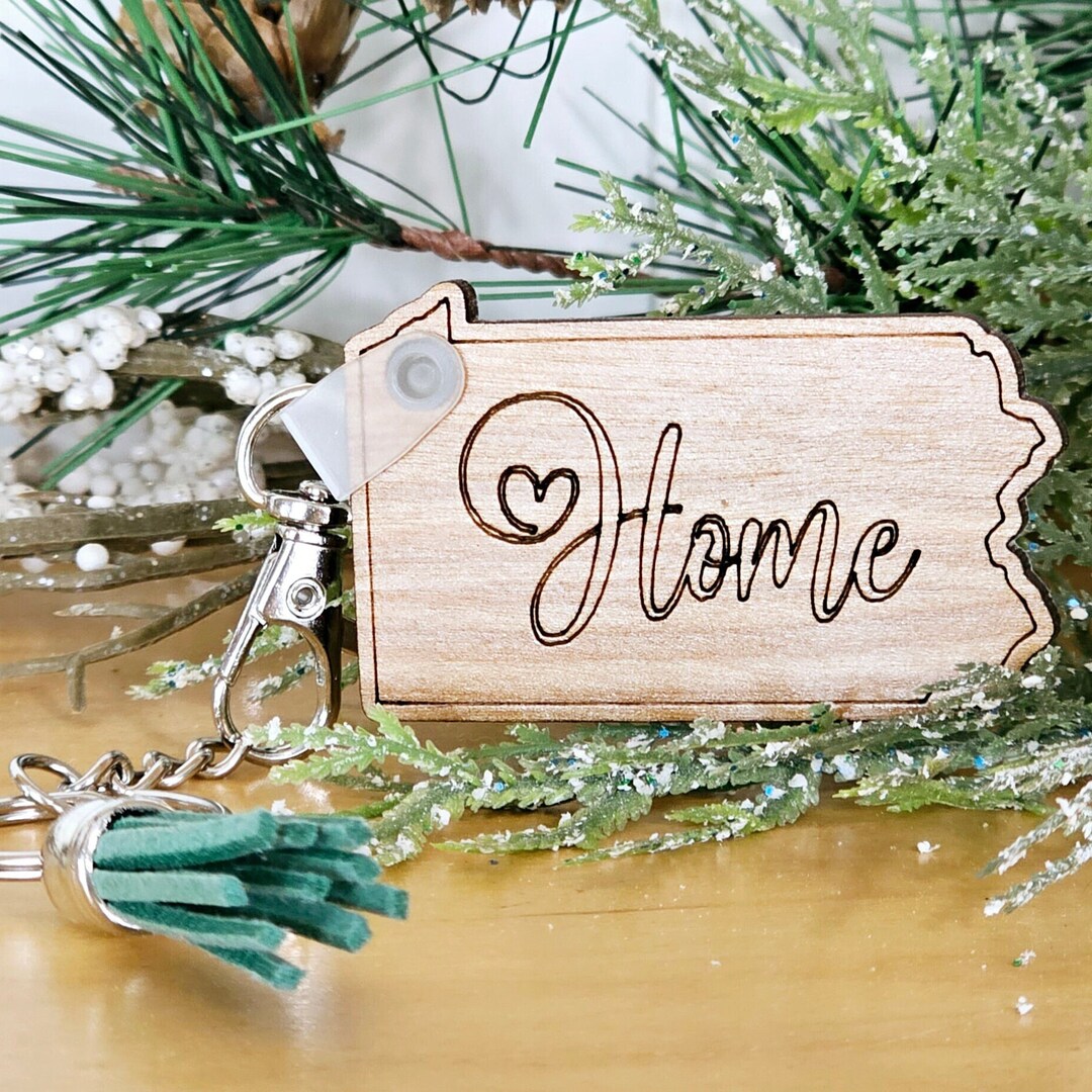 Pennsylvania Shaped Home Keychain,thank You Gift Keychain, New Driver ...