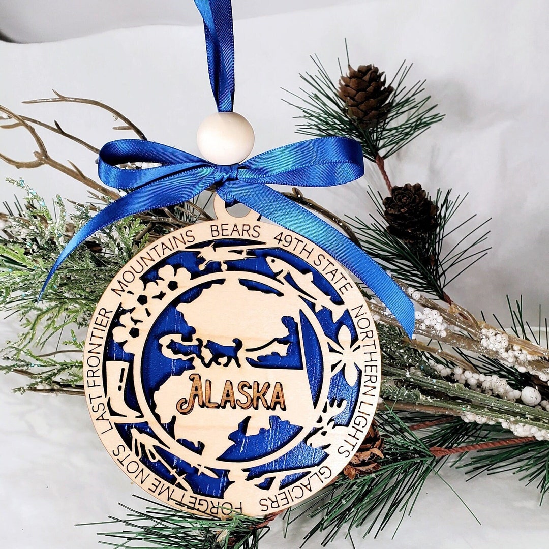 Alaska Christmas Ornament, Personalized Custom Gift, Personalized ...