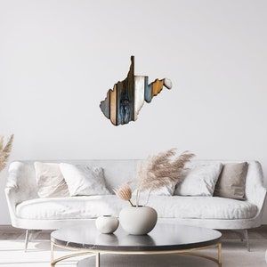 Large West Virginia State Cutout, WV Wall Art, West Virginia Gift, WV ...