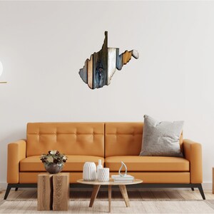 Large West Virginia State Cutout, WV Wall Art, West Virginia Gift, WV ...