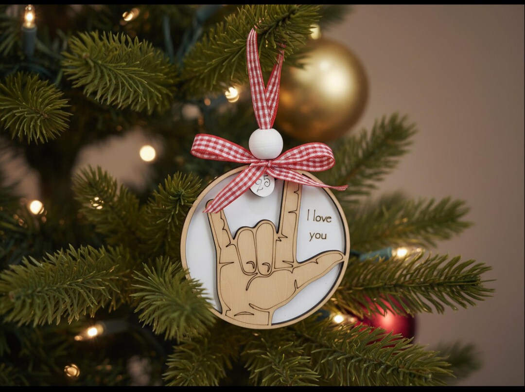 ASL I Love You Ornament: Personalized Sign Language Gift, Fun ...