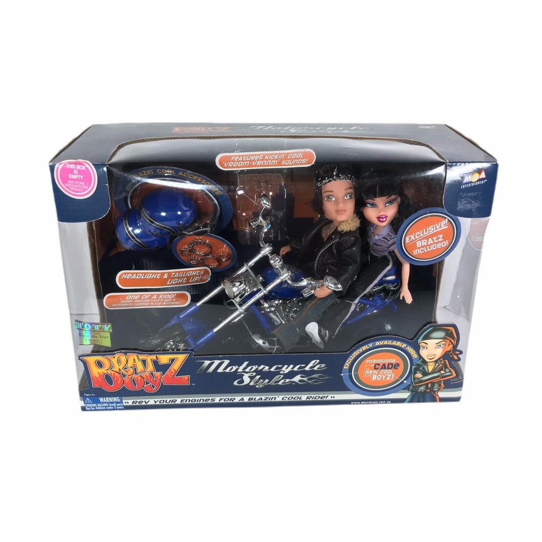 VINTAGE RARE Bratz Boyz Motorcycle Style Introducing Cade W/girl Doll ...