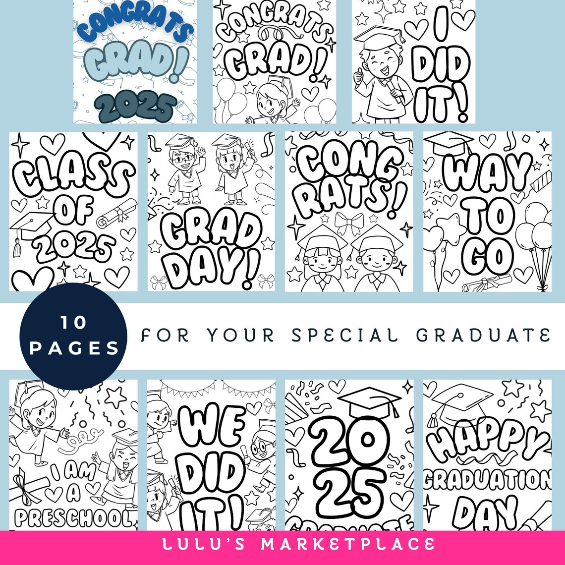 Preschool Graduation Coloring Pages 2025 Kindergarten Graduation ...