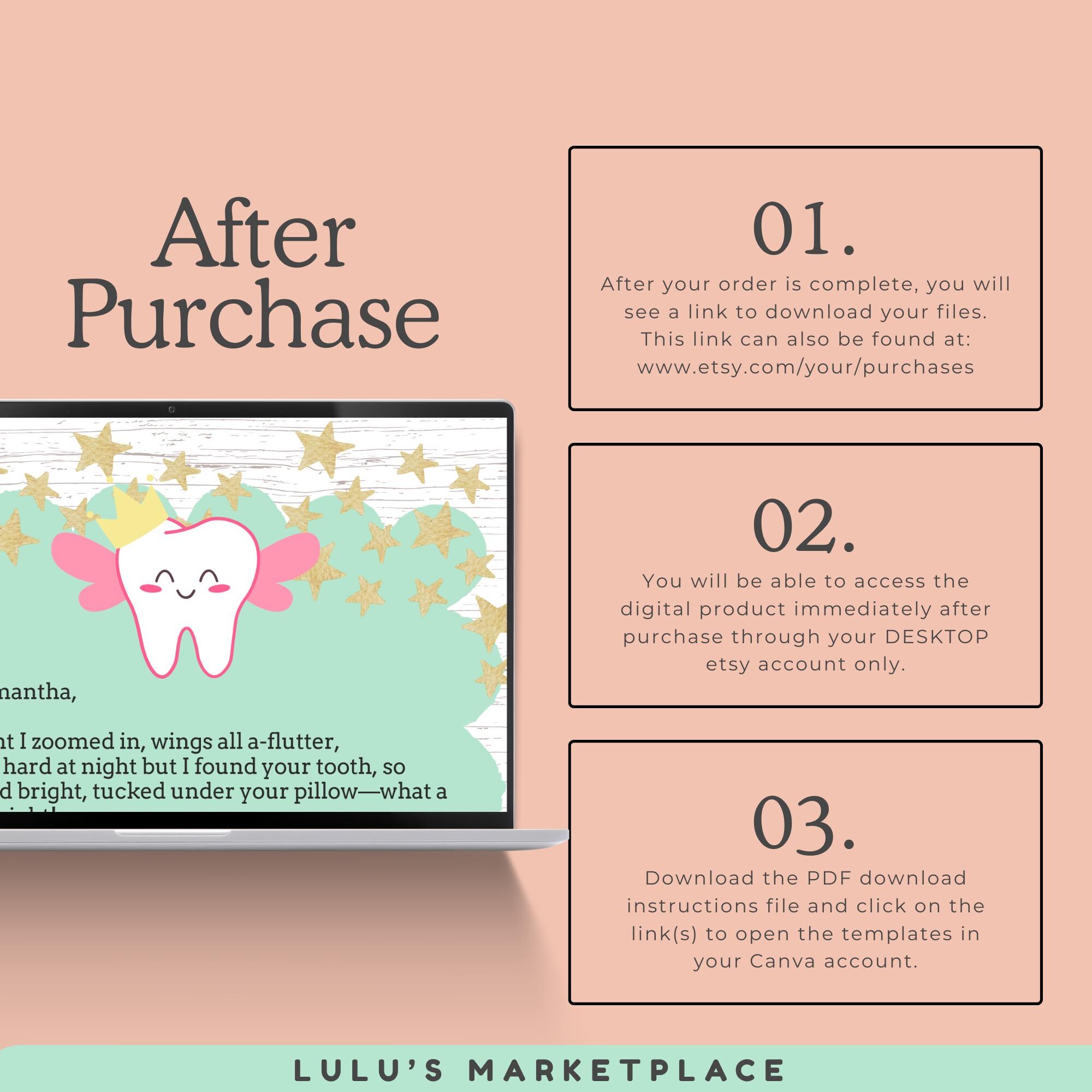 Editable Tooth Fairy Letter Template: Printable Note (digital Download ...