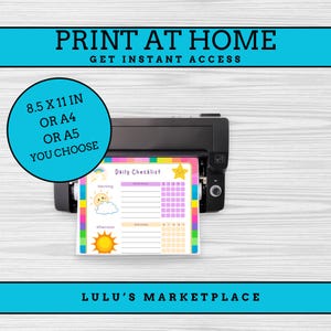 Kids Chore Chart Printable: Daily & Weekly Routine Checklist (PDF) - Etsy