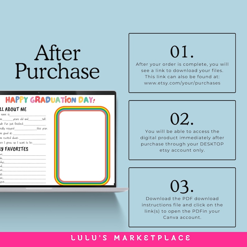 Last Day of School Handprint Art: Graduation Keepsake (PDF Download) - Etsy