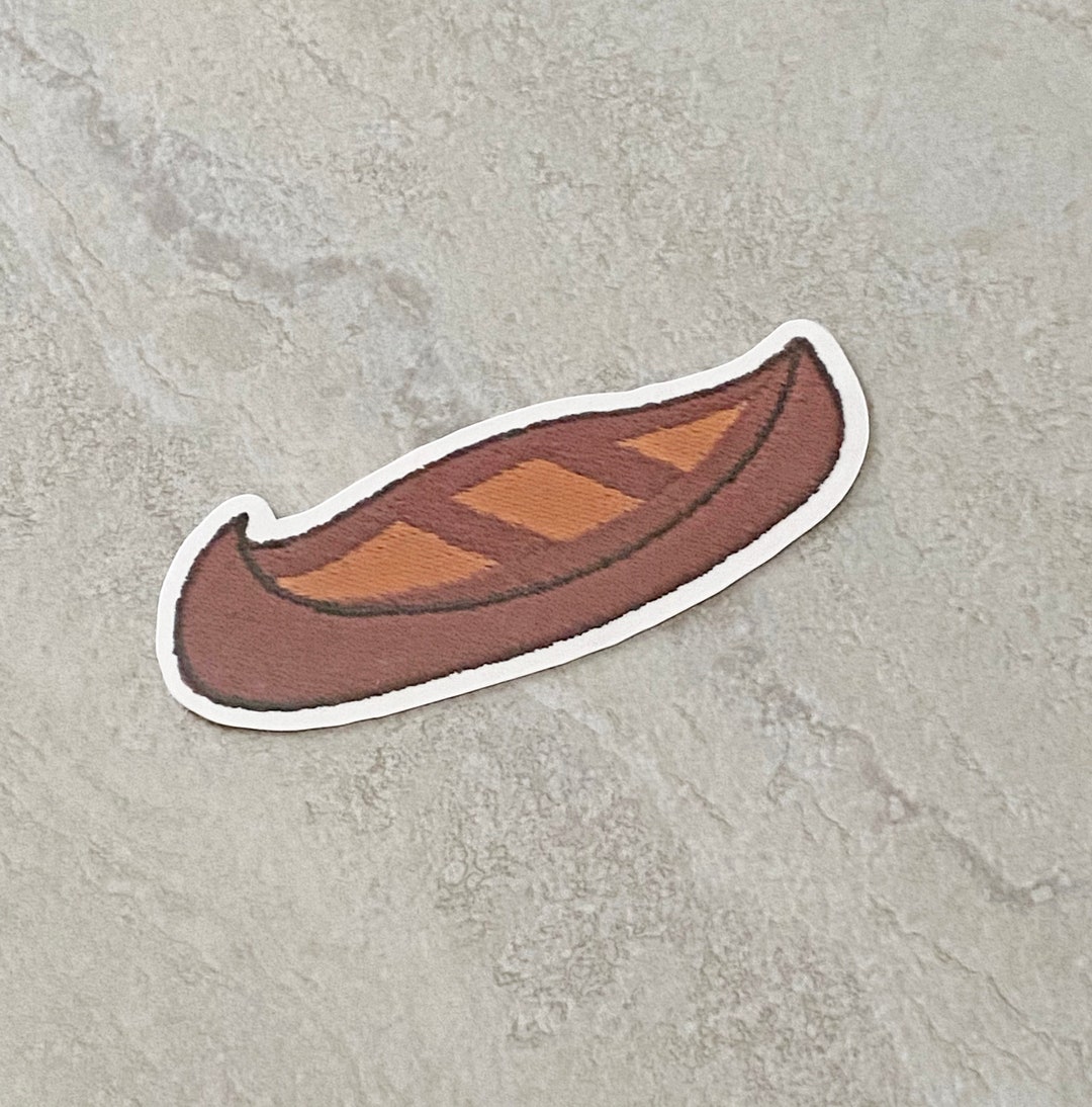 Canoe Faux Embroidery Waterproof Die Cut Sticker - Etsy