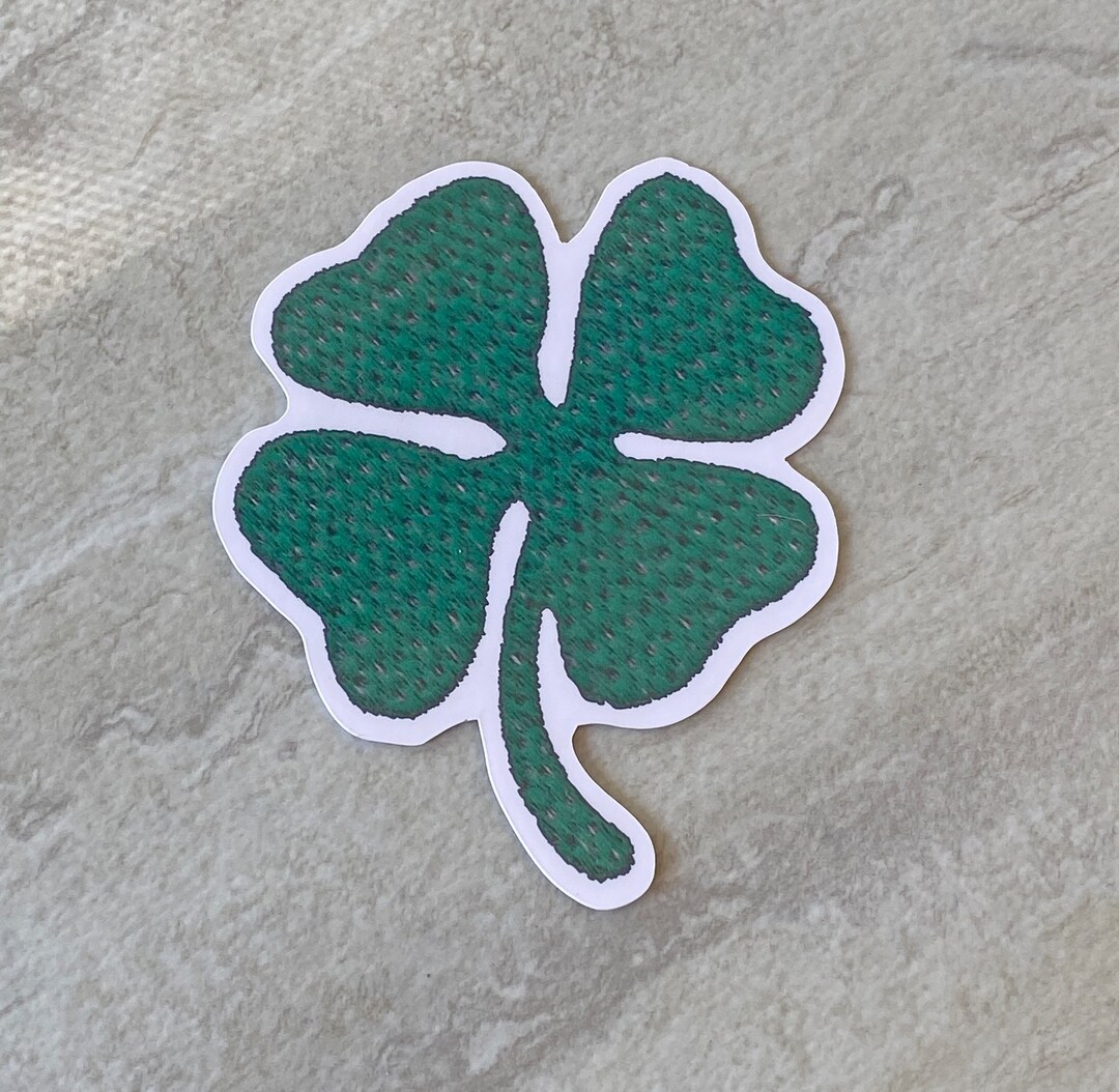 Four Leaf Clover Faux Embroidery Waterproof Die Cut Stickers - Etsy