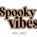 Spooky Vibes Retro Boho Halloween Fall Png, Sublimation Design, Digital ...