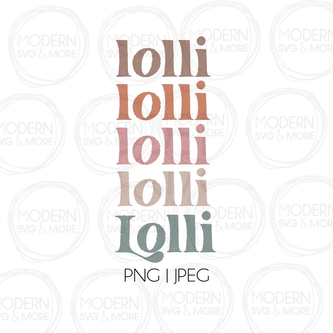 Lolli Boho Distressed Stacked Png, Sublimation Design, Digital Design ...
