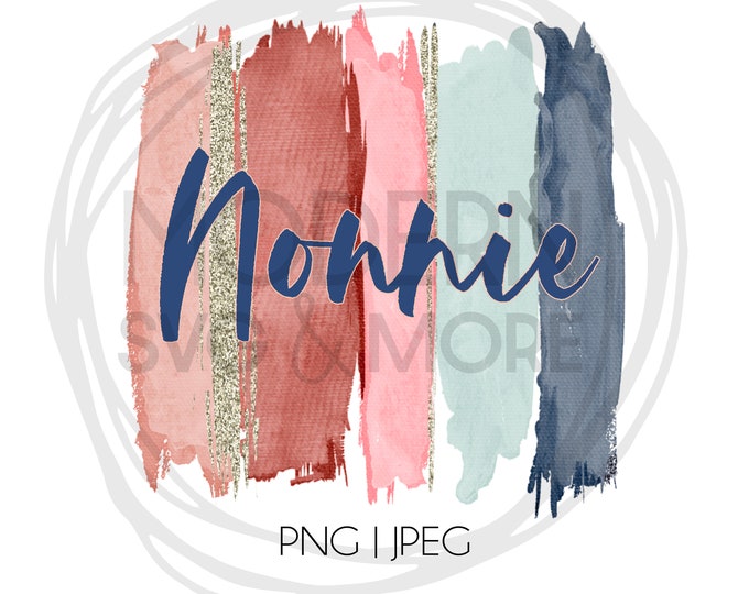 Nonnie Distressed Brush Strokes Png Sublimation Design - Etsy