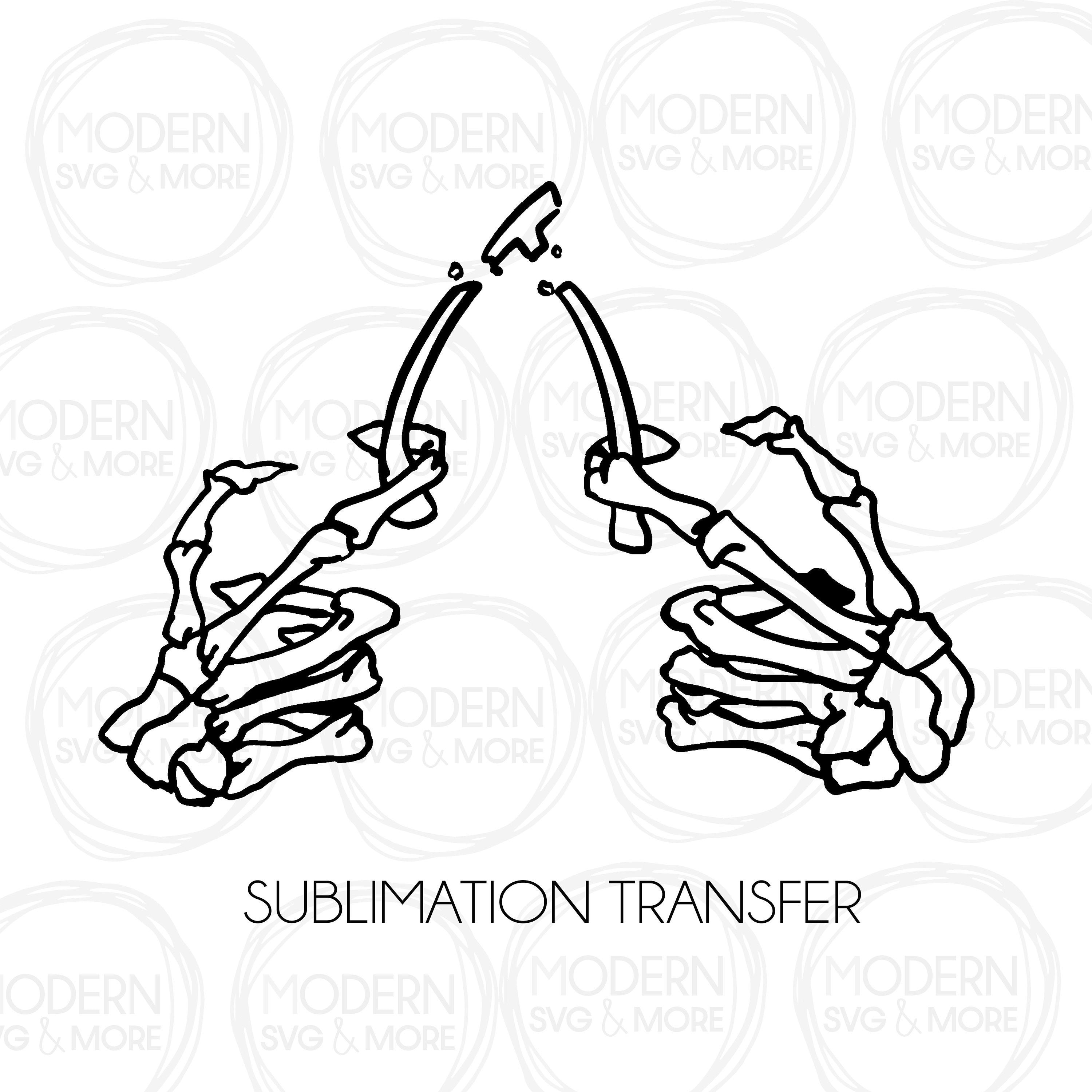 Skeleton Wishbone Halloween Fall Sublimation Transfer Ready - Etsy UK