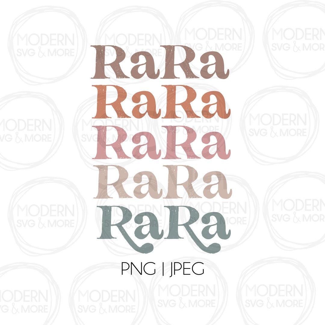 Rara Boho Distressed Stacked Png, Sublimation Design, Digital Design ...