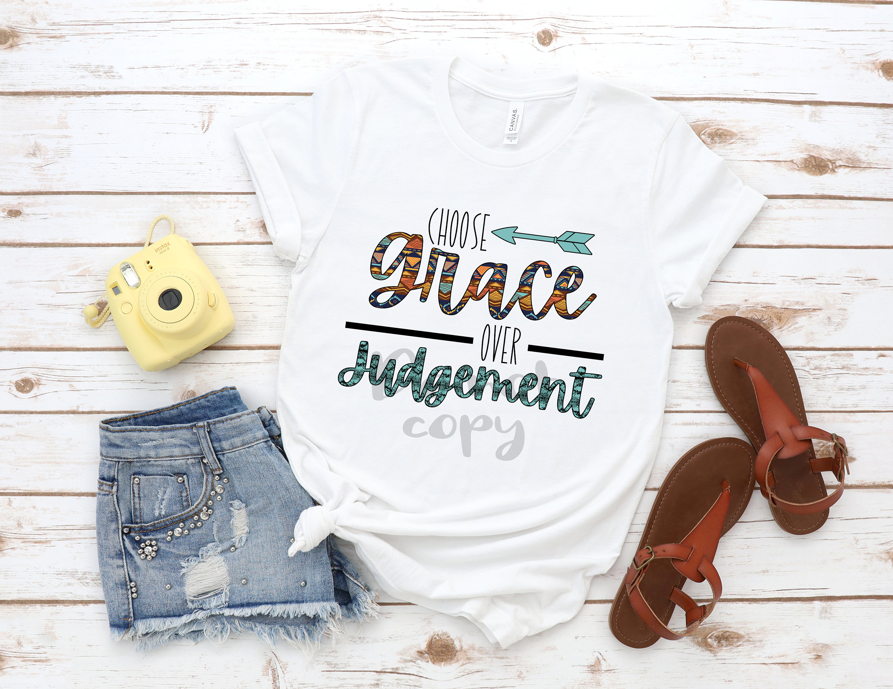 Choose Grace Over Judgement Boho Faith Sublimation Transfer | Etsy