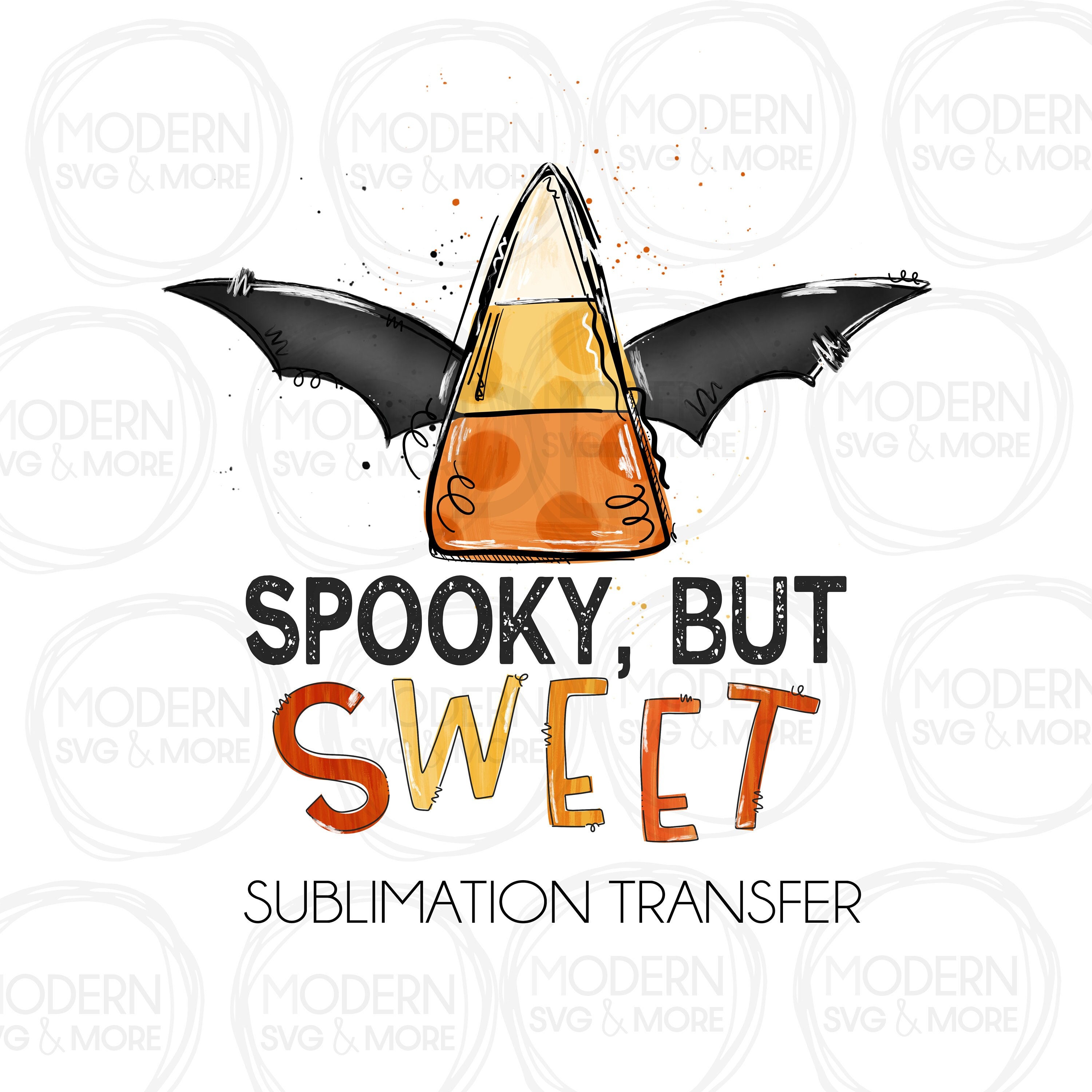Spooky but Sweet Candy Corn Bat Halloween Fall Sublimation - Etsy