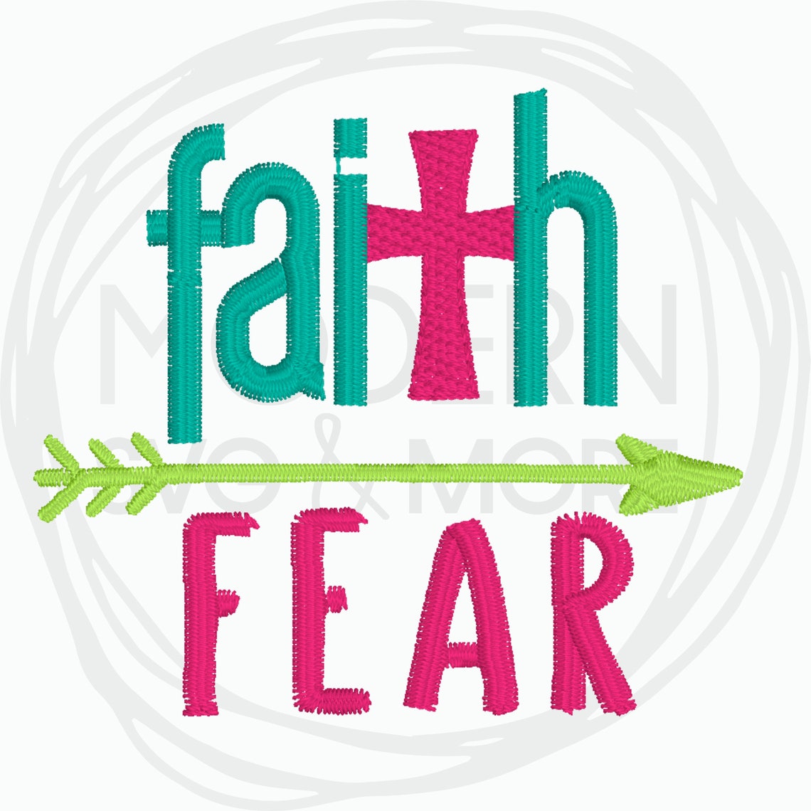 Baseball Cap Embroidery Design Faith Over Fear Embroidery | Etsy