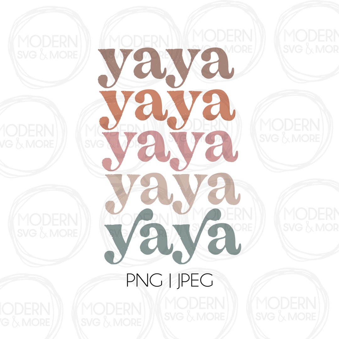 Yaya Boho Distressed Stacked Png, Sublimation Design, Digital Design ...