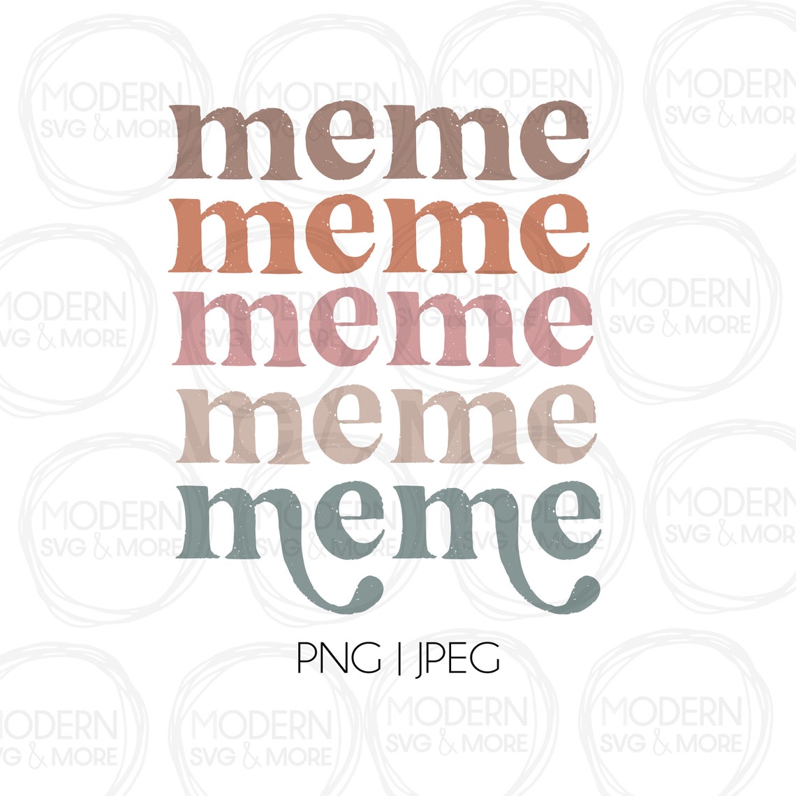 Meme Boho Distressed Stacked Png Sublimation Design Digital - Etsy