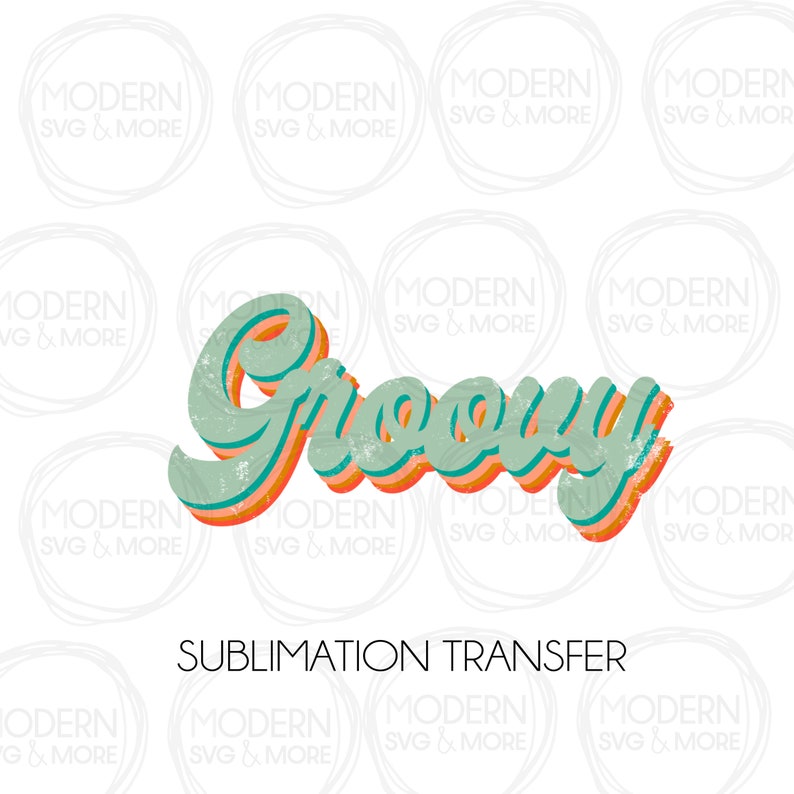 Groovy Retro Clipart Inspirational Sublimation Transfer - Etsy