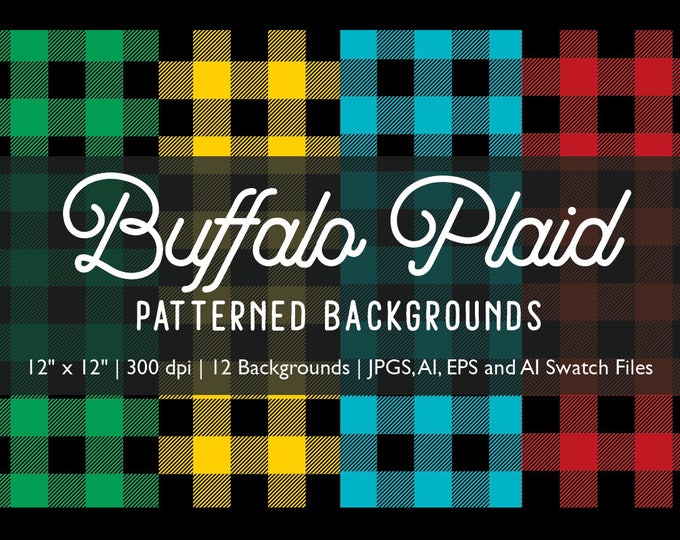 Buffalo Plaid Digital Paper, Instant Download, Buffalo Plaid, Digital ...