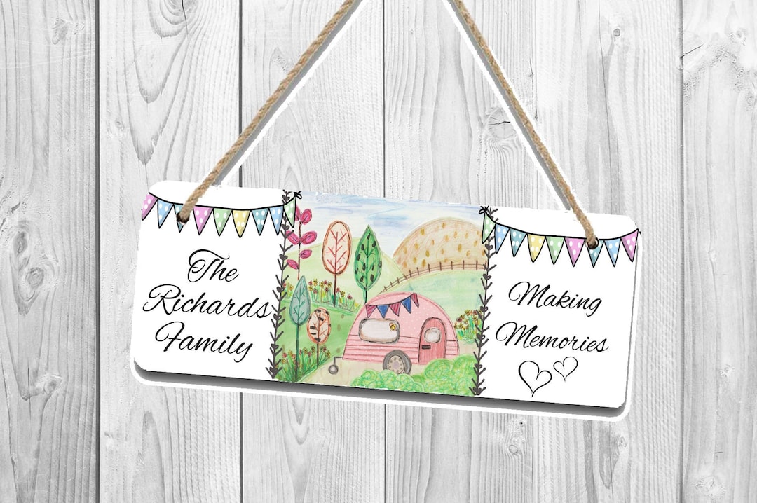 Caravan Sign, Caravan Happy Home, Caravan Gift, Caravan Personalised ...