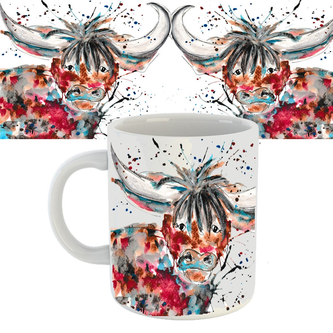 Highland Cow Mug, Highland Cow Gift, Highland Cow, Cow, Ceramic Mug ...