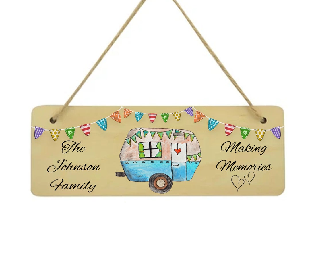 Caravan Sign, Caravan Happy Home, Caravan Gift, Caravan Personalised ...
