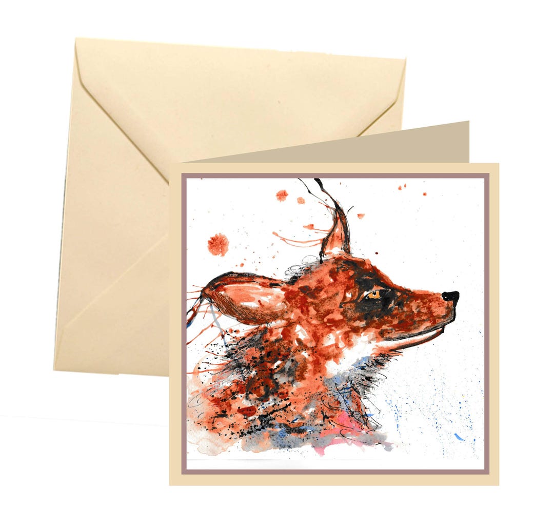 Fox Greetings Card Blank Card Greetings Card Birthday Card - Etsy UK