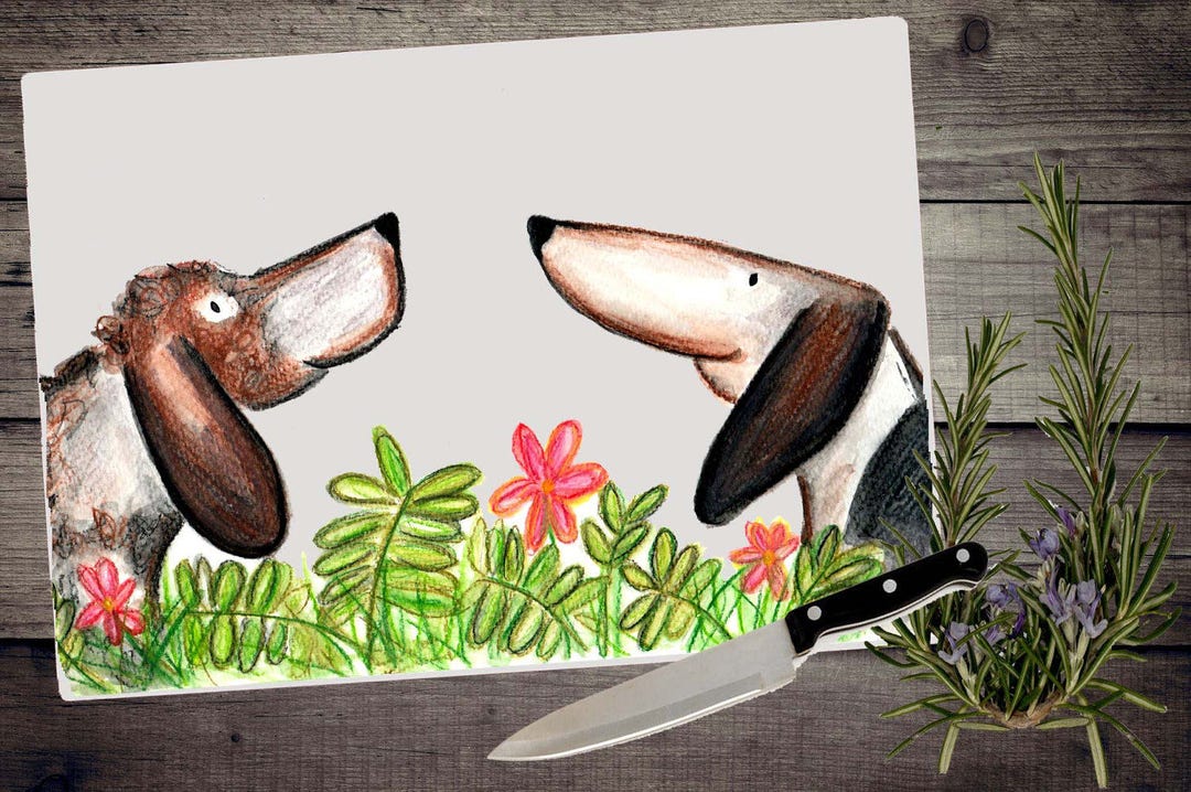 Dog Chopping Board, Animal Chopping Board, Cutting Board, Glass ...
