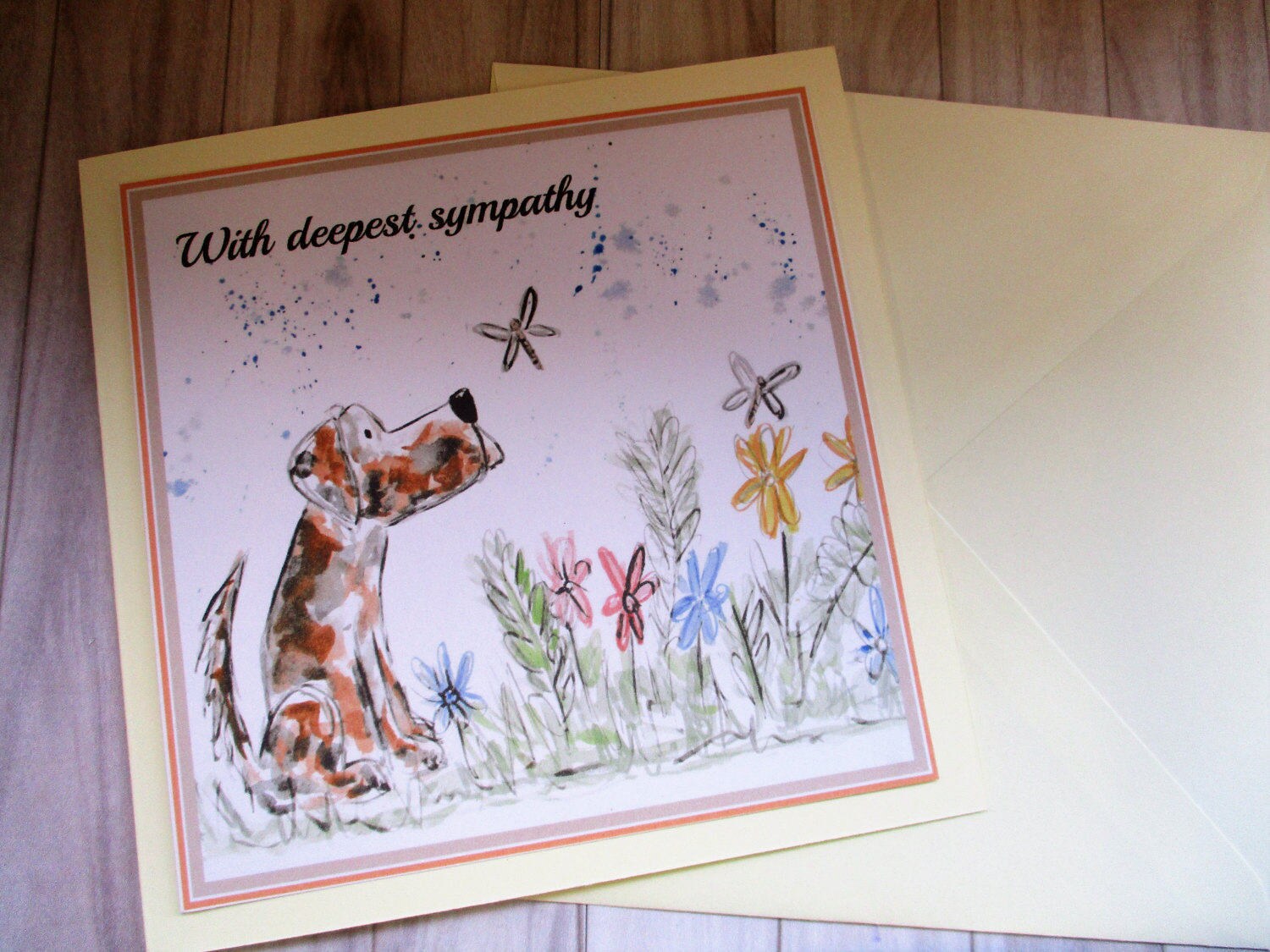 Animal Sympathy Card, Blank Card, Sympathy Card, Dog Sympathy Card ...