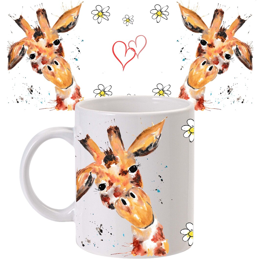 Giraffe Mug Giraffe Lover Gift Cute Giraffe Ceramic Mug - Etsy