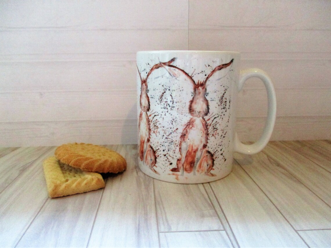 Hare Mug Hare Gift Hare Rabbit Ceramic Mug Hare Ceramic - Etsy