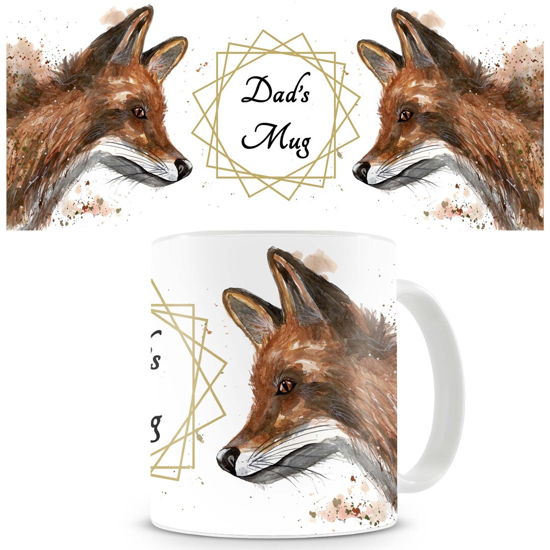 Dad Mug, Fox Mug, Ceramic Mug, Fox, Dad Gift, Gift for Dad, Fathers Day ...