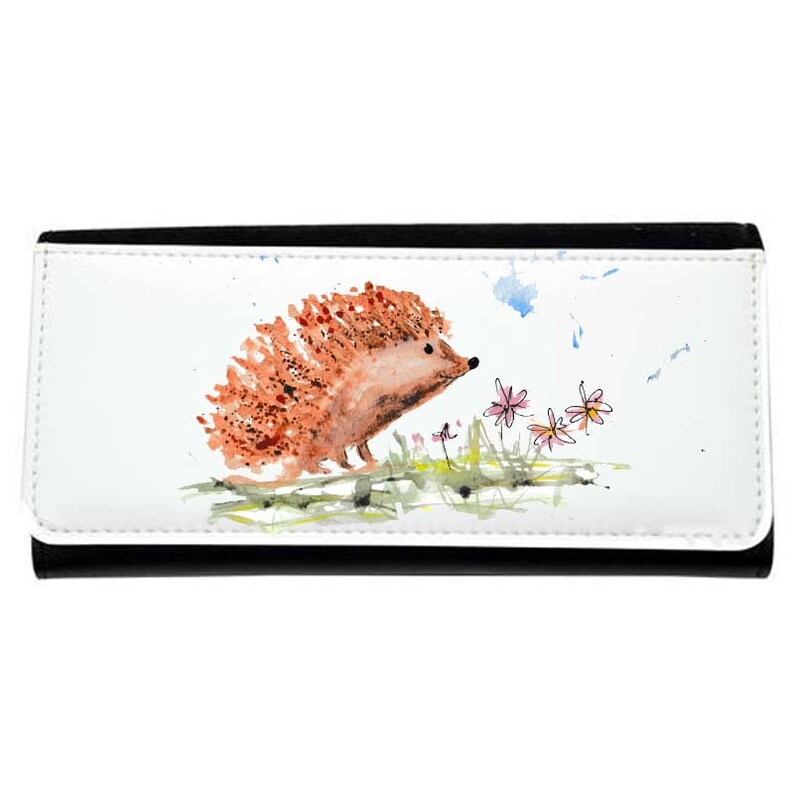 Hedgehog Purse, Navy Purse, Leather Purse, Hedgehog Gift, Hedgehog ...