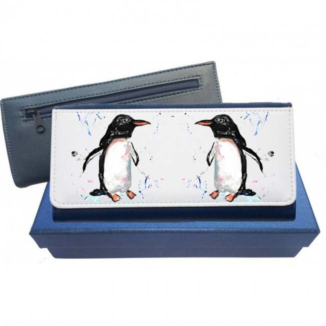 Penguin Purse, Leather Purse, Penguin, Penguin Gift, Penguin Wallet ...