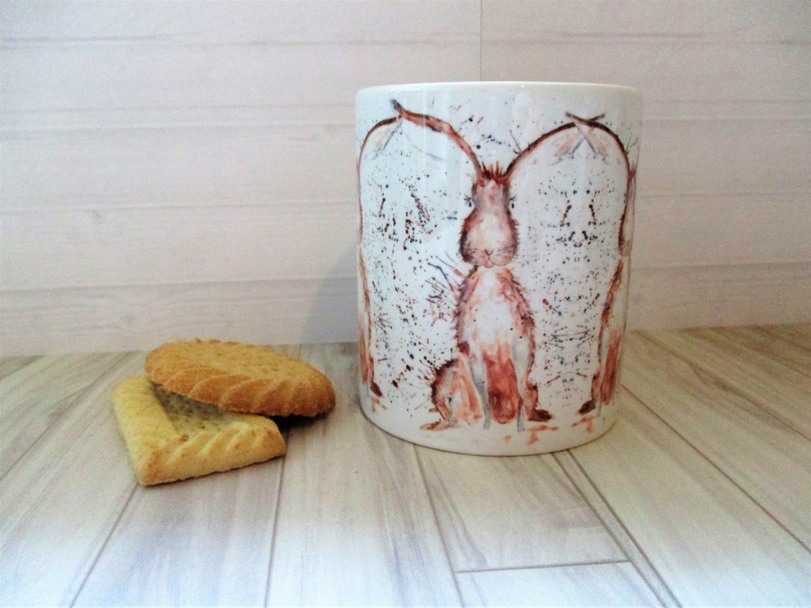 Hare Mug Hare Gift Hare Rabbit Ceramic Mug Hare Ceramic - Etsy