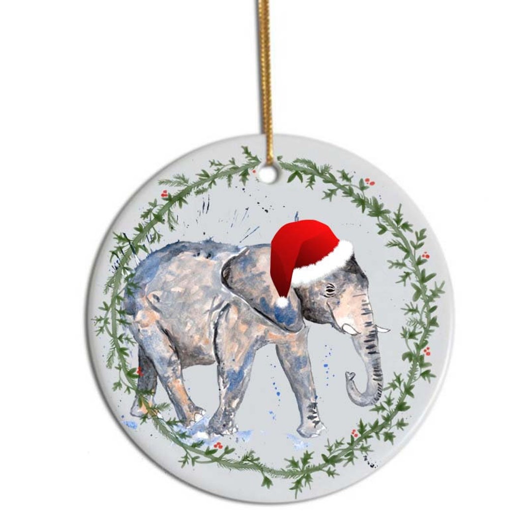 Elephant Tree Decoration, Personalised Christmas Decoration, Elephant ...
