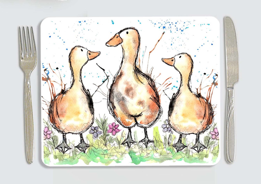 Ducks Placemat, Personalised Duck Placemat, Placemat, Country Kitchen ...