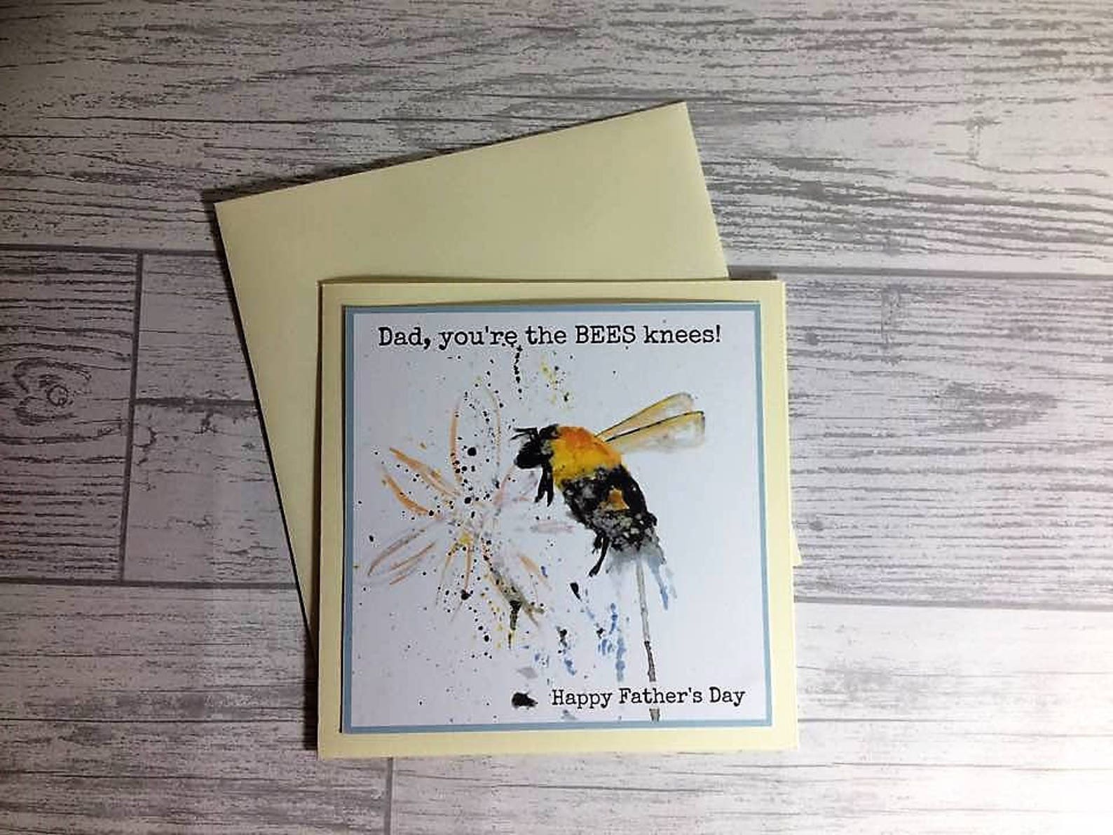 Fathers Day Card Bee Fathers Day Joke Dad Card Awesome Dad - Etsy