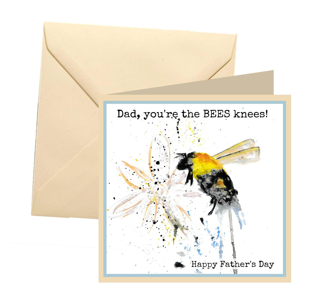 Fathers Day Card, Bee Fathers Day, Joke Dad Card, Awesome Dad, Dad ...