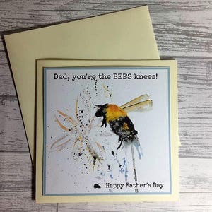 Fathers Day Card, Bee Fathers Day, Joke Dad Card, Awesome Dad, Dad ...