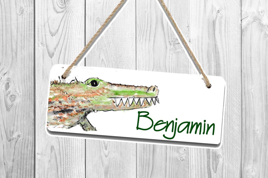 Crocodile Door Plaque Personalised Door Plaque Childrens - Etsy