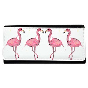 Flamingo Purse, Navy Purse, Leather Purse, Flamingo Gift, Flamingo ...
