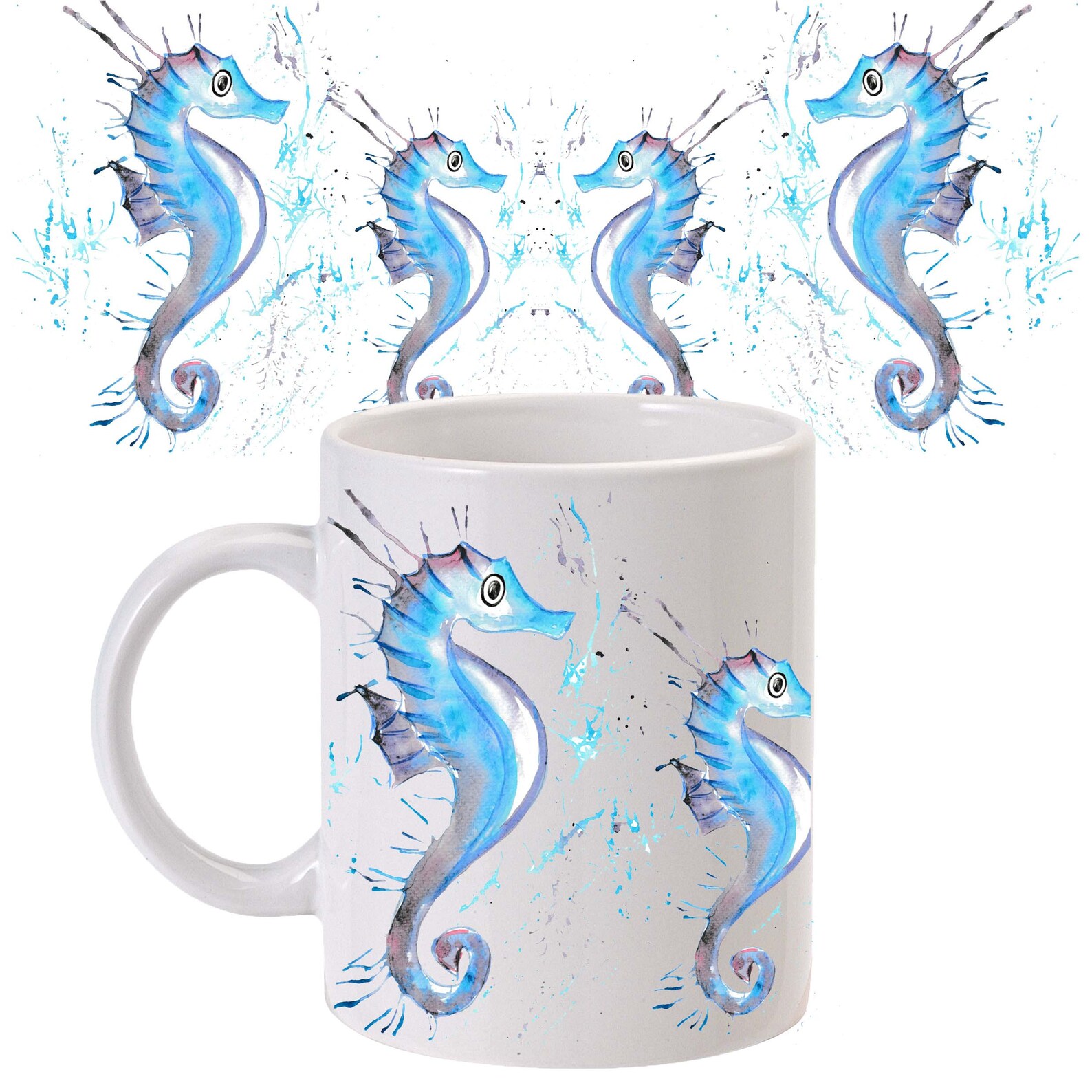 Seahorse Mug Seahorse Gift Seahorse Ceramic Mug Seahorse - Etsy